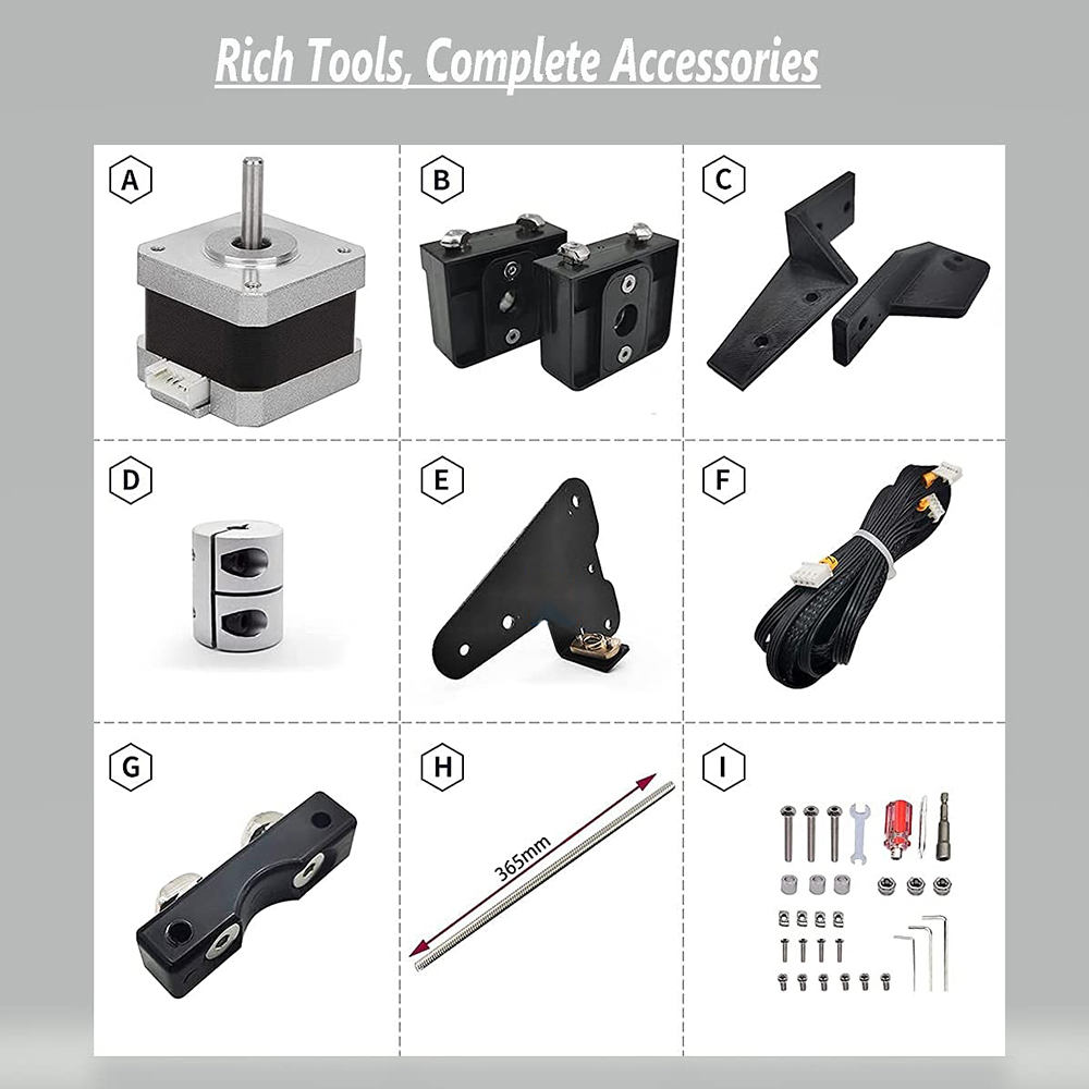 For Ender 3 Dual Z Axis Upgrade Kit with Lead Screw Stepper Motor,3D ...