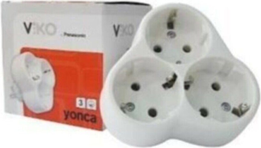 Viko Yonca Triple Golyat Grounded Socket White - Hepsiburada Global
