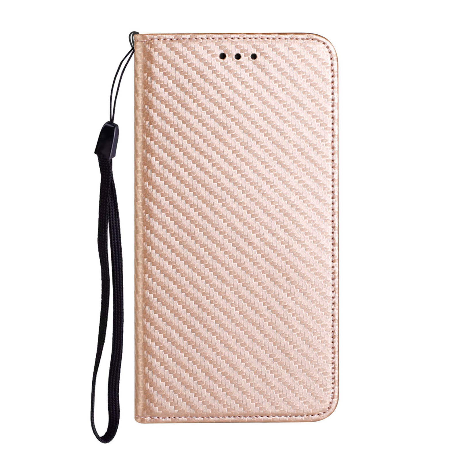 Carbon Fiber Texture Auto Closing Magnet Leather Stand Wallet Cover ...