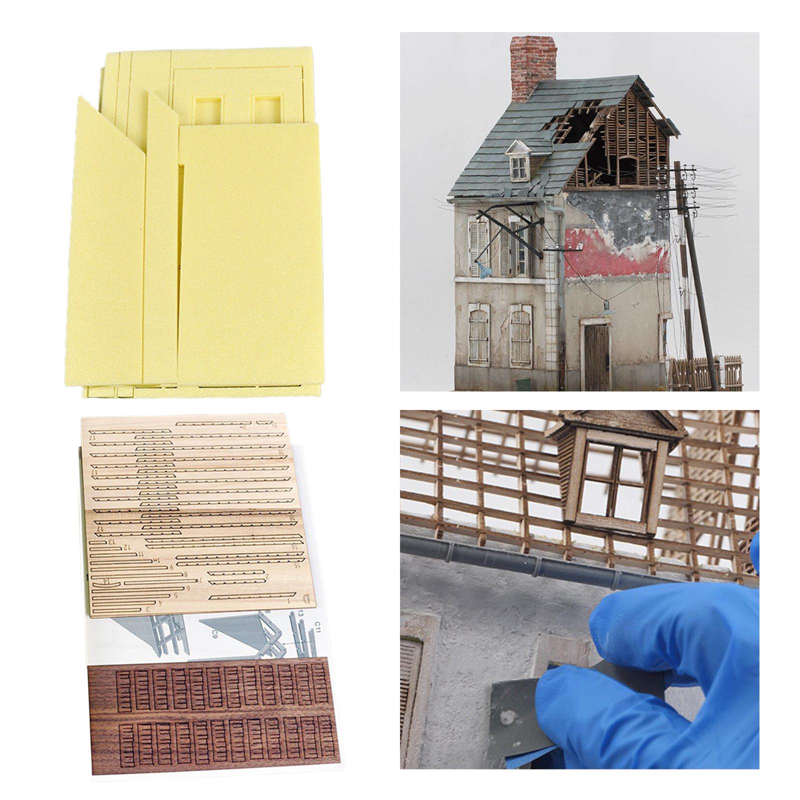 1/35 Building Model Ruins House DIY Crafts 3D Puzzles for Landscape ...