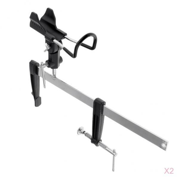 2pcs Metal Fishing Rod Holders Rest Rack Pole Bracket Ground Support ...