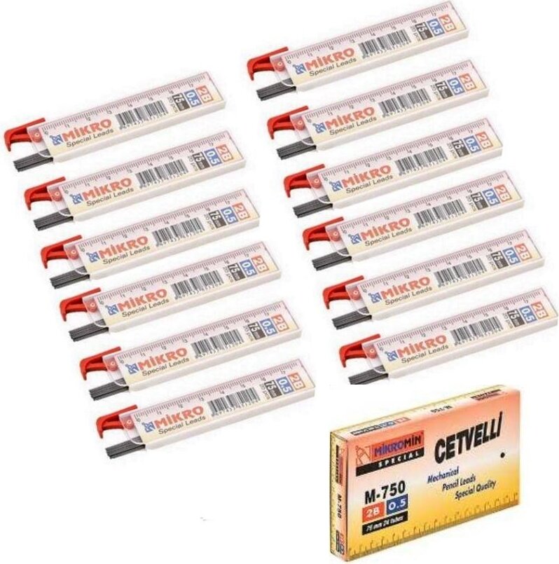 Micro Min 0.5 mm Ruler Pen Tip 75 mm Micro Tip 12 Pieces - Hepsiburada ...