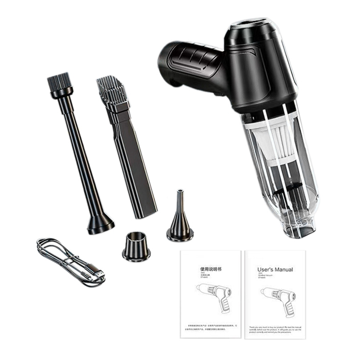 New Wireless Handheld Car Mini Vacuum Cleaner, High Power Cordless ...