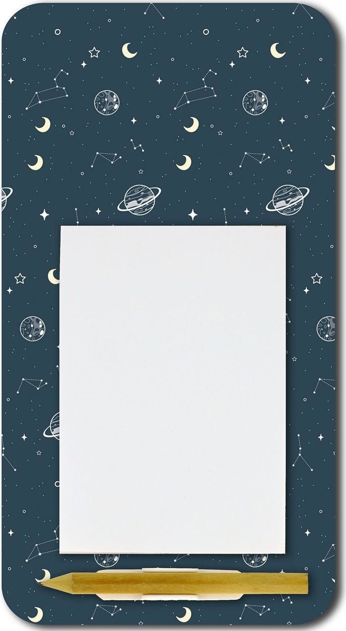 Wuw Star Map Patterned Mdf Note Holder with Magnet Pen - Hepsiburada Global