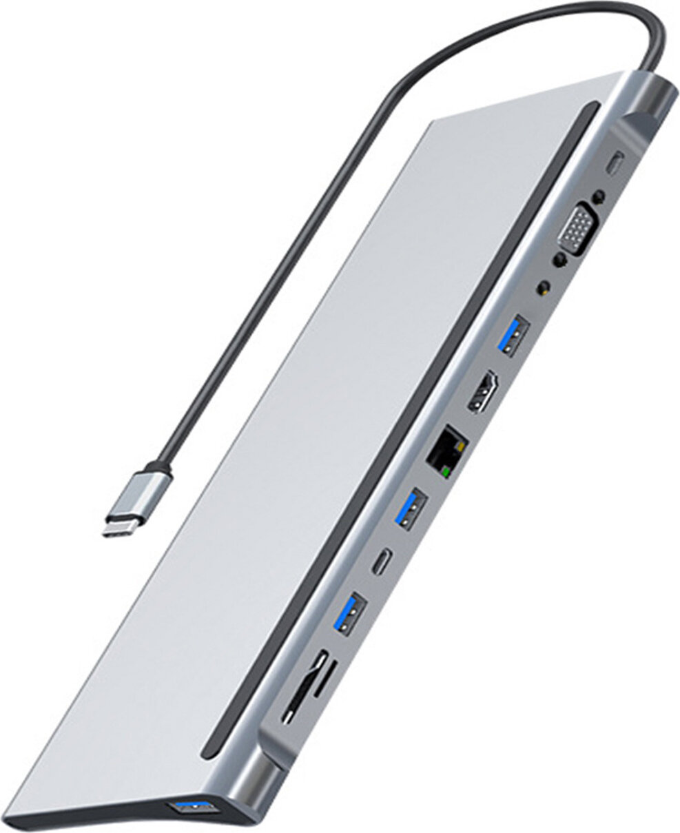 Techmaster Notebook Dock Station USB 3.1 Type C UHD 4K HDMI MiniDP VGA ...