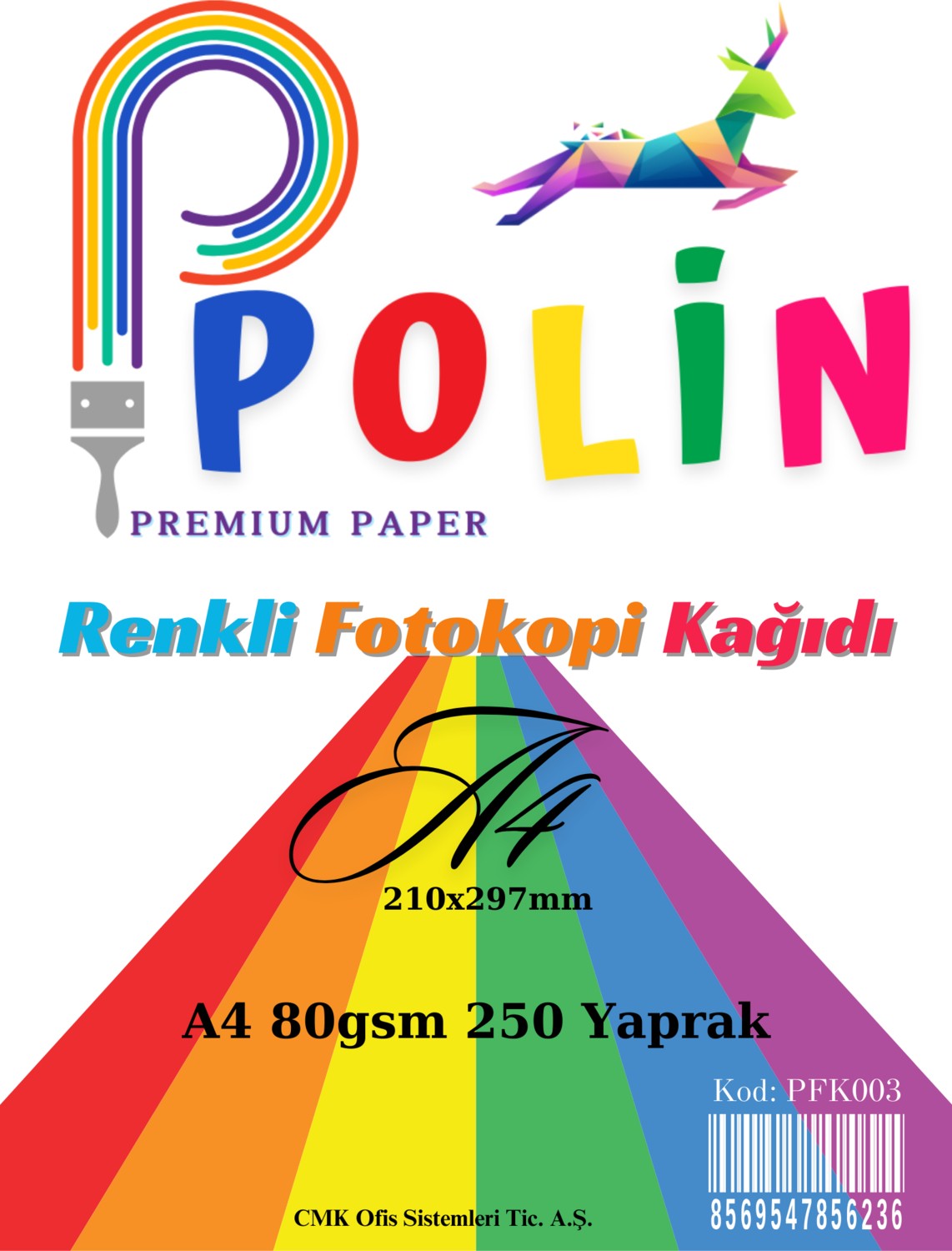 Polin A4 80GR Color Photocopy Paper 10 Colors 250 PIECE PACK ...