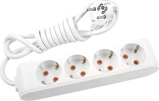 Viko Multi-Let 4-Plug Grounded Child-Proof Group Socket-5 Meters ...