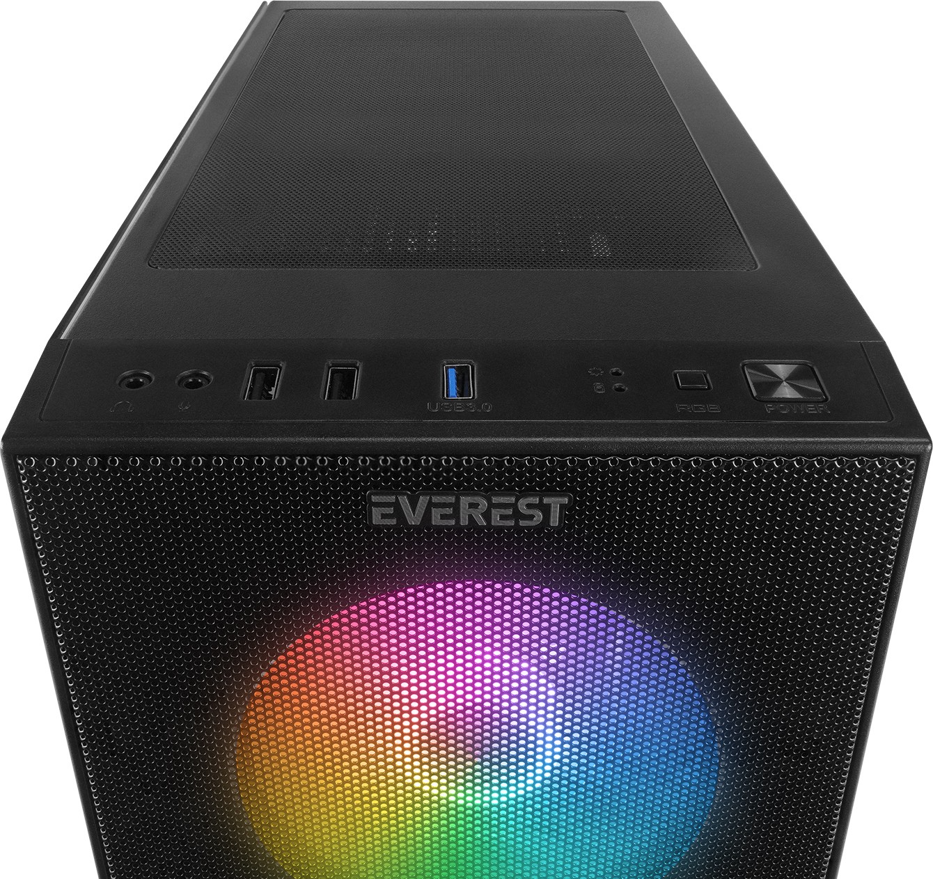 Everest Faced V3 Mesh 500W ATX Mid-T Gaming Gaming Case with Tempered ...