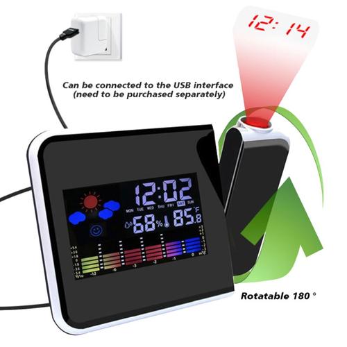 Table Clock Digital Alarm Clock With Projection Ceiling Projector Alarm ...