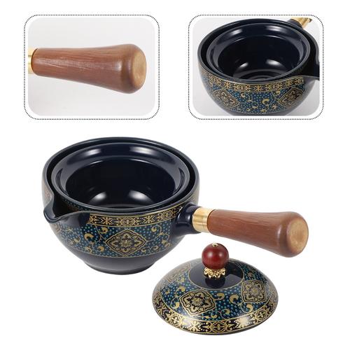 1pc 360 ° Ceramic Teapot Handheld Teapot Exquisite Tea Set Side Handle ...