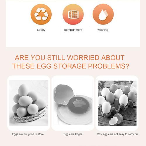 Kitchen Egg Storage Box 24 Egg Box Food Container Organizer Boxes For ...