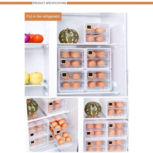 Kitchen Egg Storage Box 24 Egg Box Food Container Organizer Boxes For ...