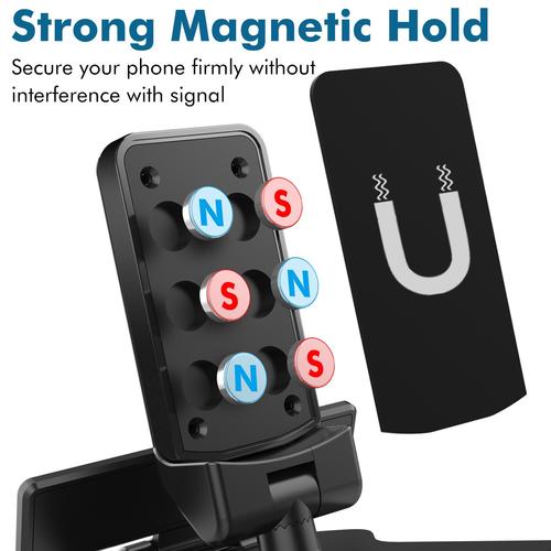 Car Mobile Phone Holder Instrument Panel Clip Navigation Magnetic ...
