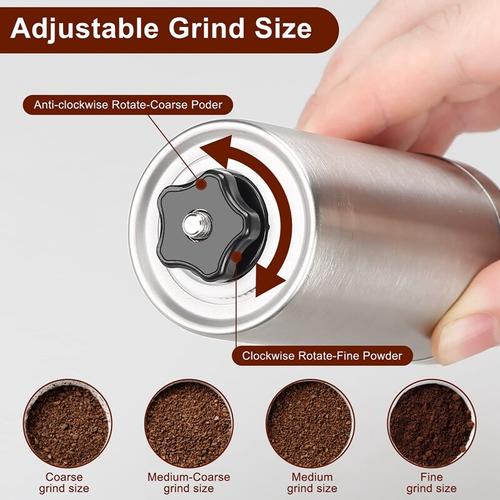 Manual Coffee Grinder With Adjustable Settings Mini Coffee Milling ...
