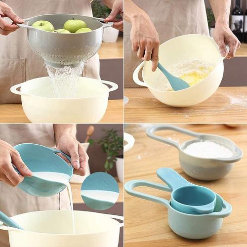 Plastic Multicolored Mixing Bowls Set Of 8, Nest For Easy Storage ...