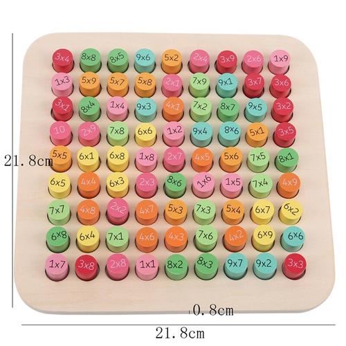 Mathematics 9x9 Multiplication Board Table Math Toy Wooden Learning ...
