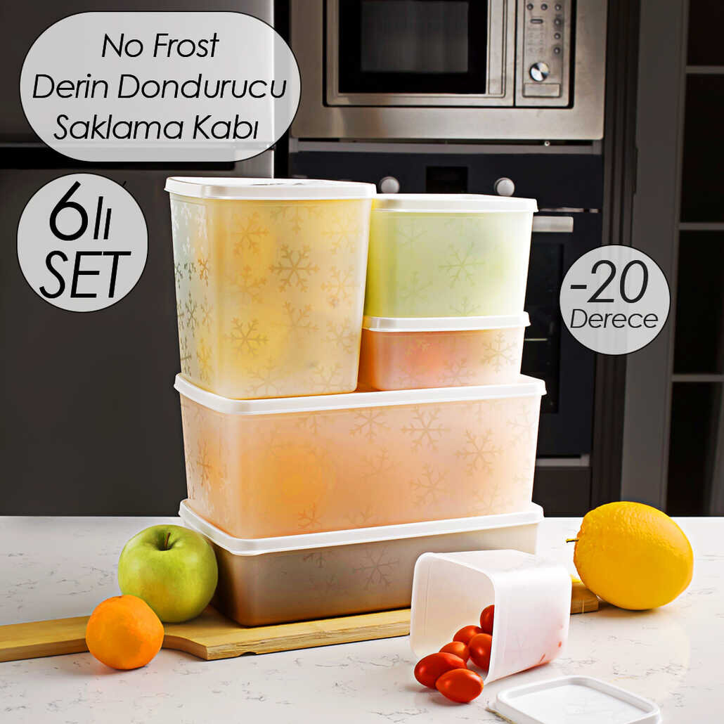 Hobby Life 1155 Alaska No Frost -20°c 6-Piece Freezer Storage Container ...