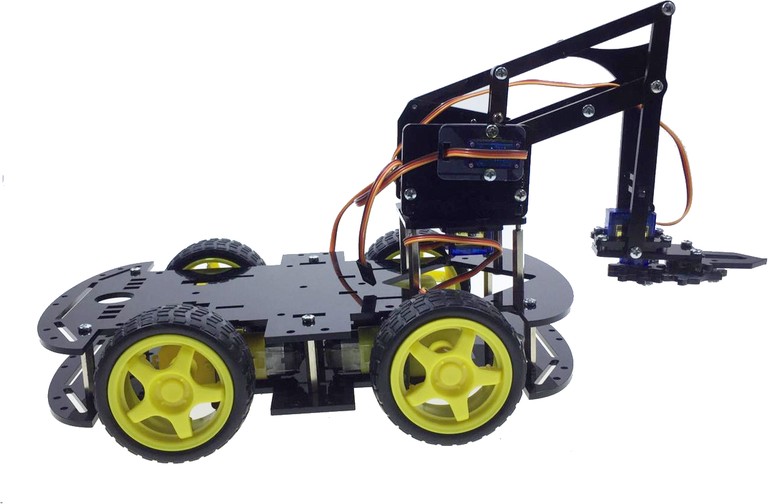 Robotistan REX Chassis Series Arduino Compatible 4WD Robot Arm Pro ...