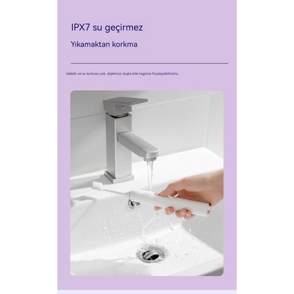 HH 8 Vitesli Yetişkin Elektrikli Diş Fırçası Ultrasonik Yumuşak Saç ...