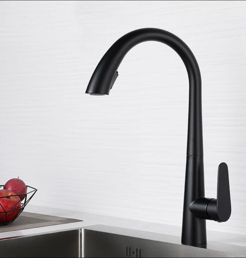 İsaoğlu Spiral Kitchen Faucet Extending System Sink Tap Black Kitchen ...
