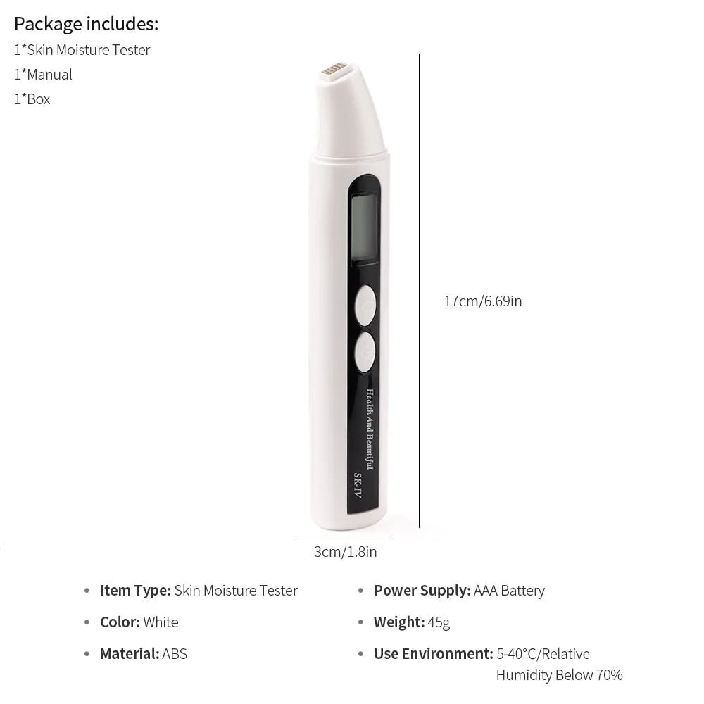 LCD Display Skin Analyzer Skin Moisture Tester Skin Oil Test ...