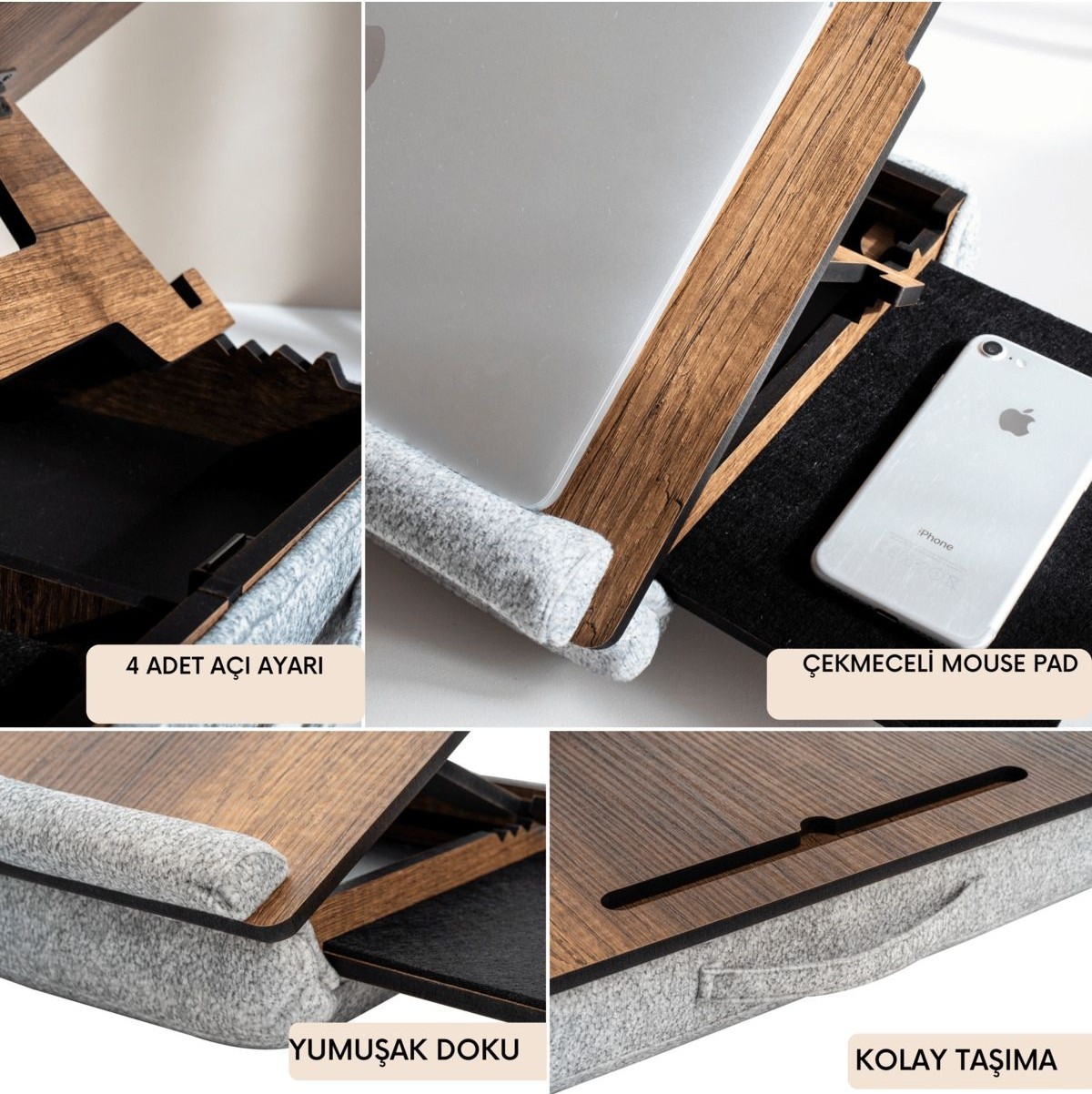 Tekno Trust 7 Cm - Tilt Adjustable Drawer Mousepad Cushioned Laptop ...