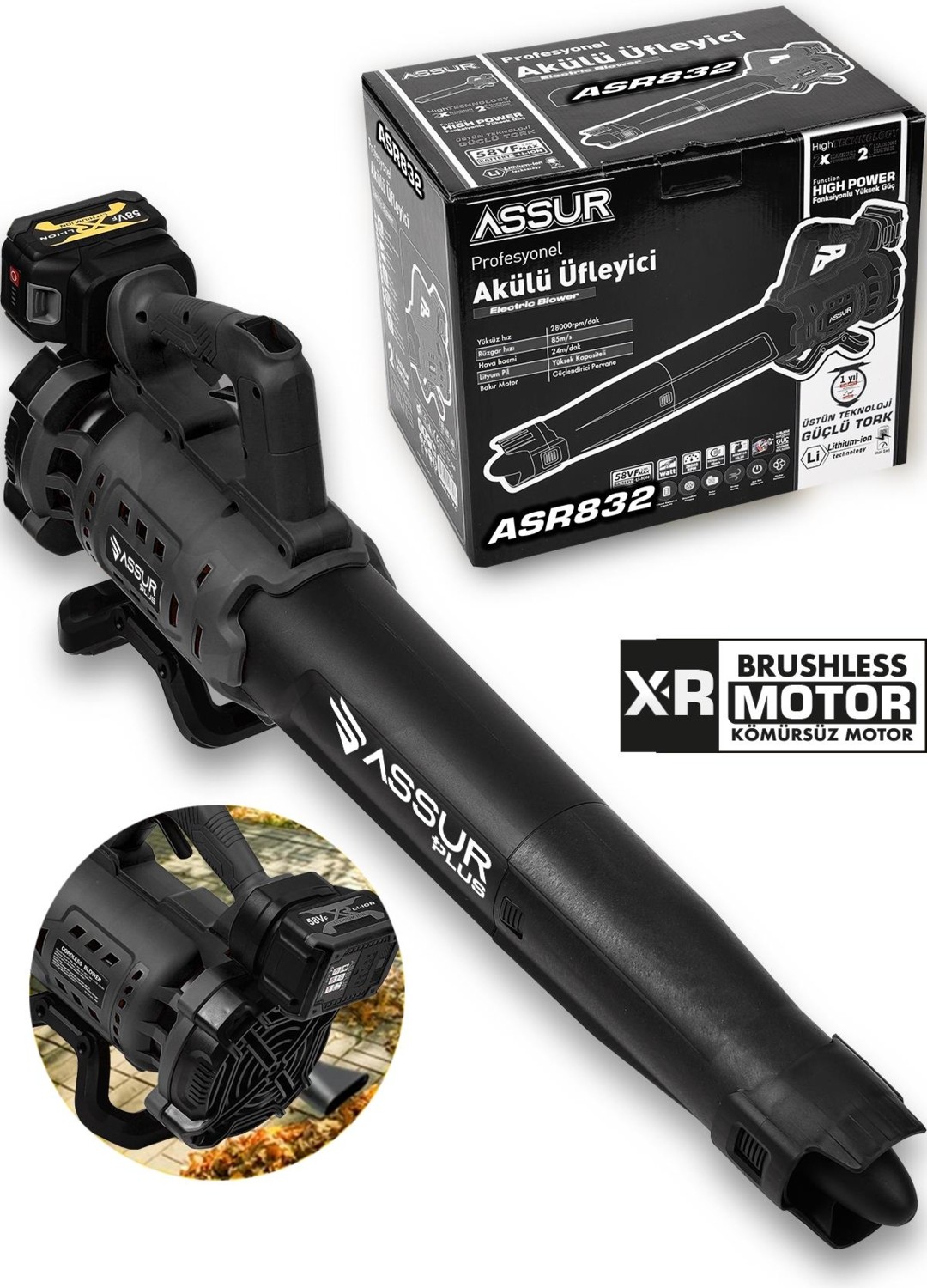 Assur Plus 6 Stage Double Battery Powered Turbo Leaf Air Blower Machine ...