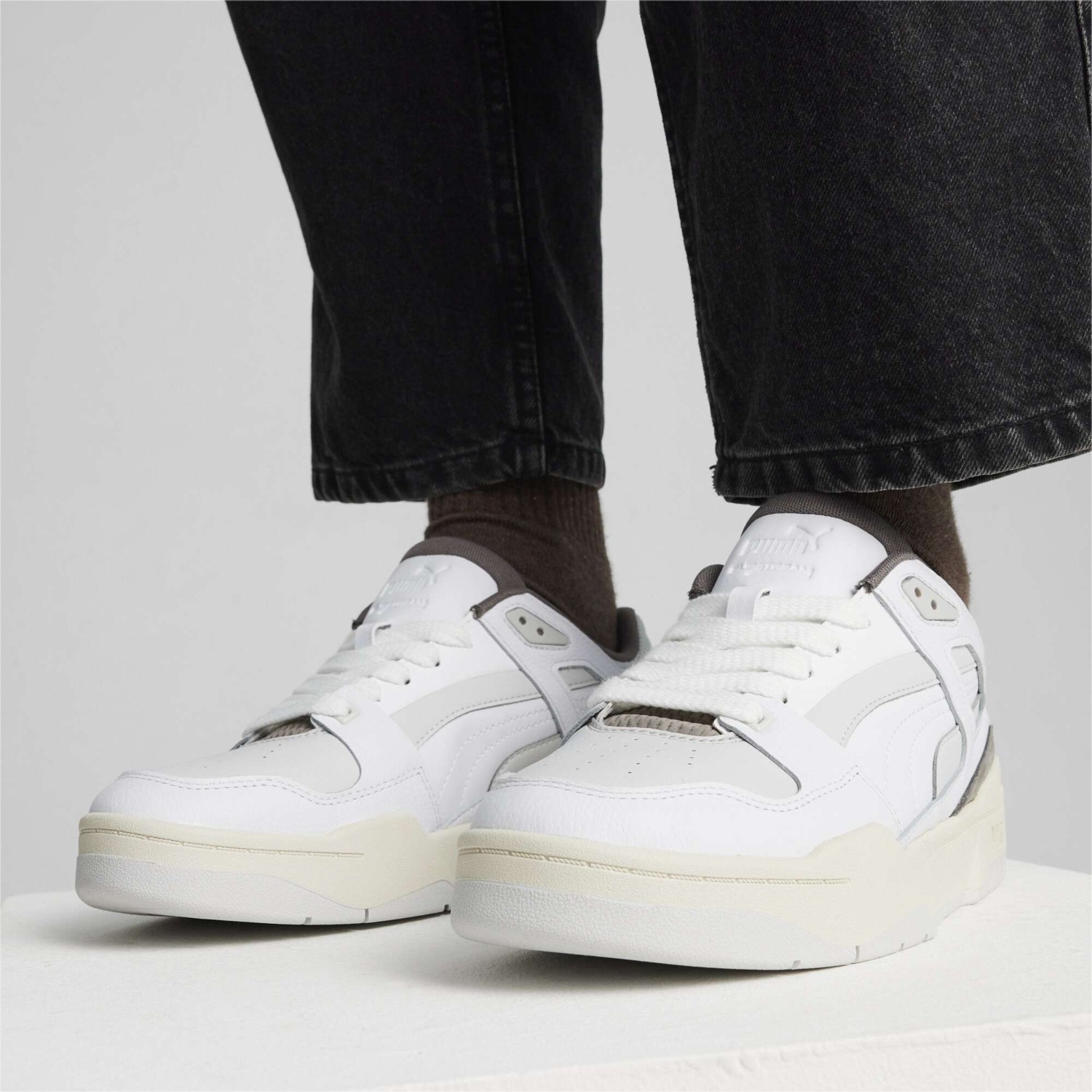 Puma Puma White-Glacial Gray Puma Slipstream Lux White Casual Sneakers ...