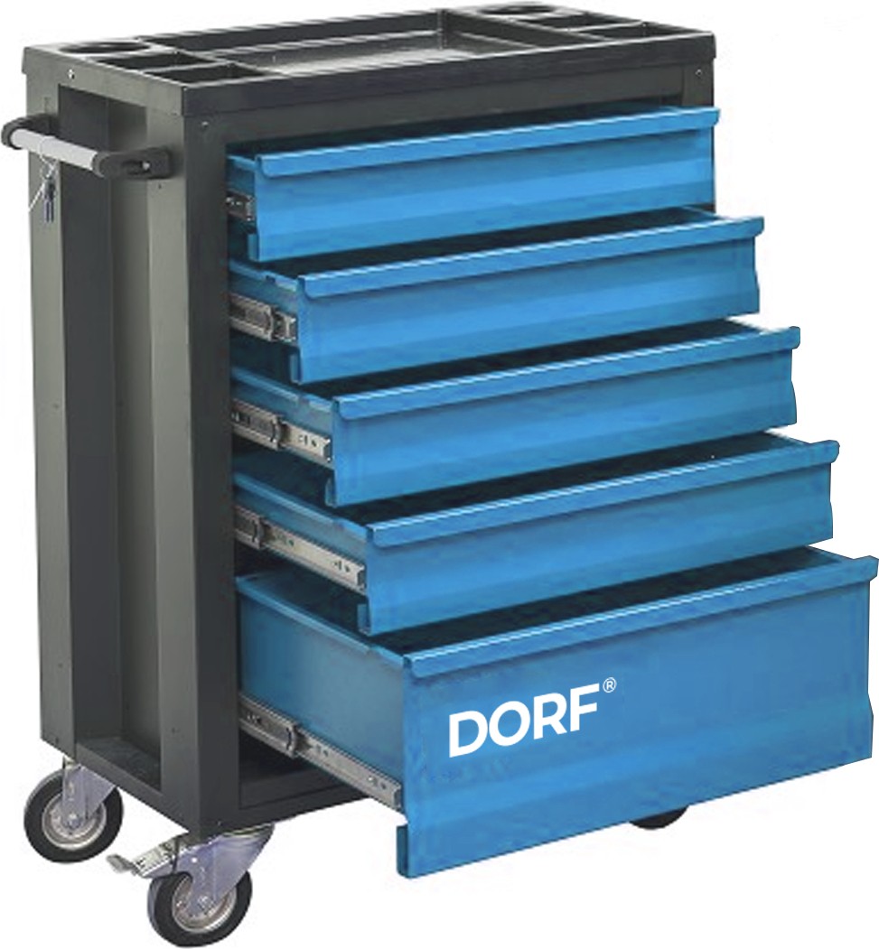 Dorf Tool Trolley 5 Drawers Empty Tool Trolley Blue - Hepsiburada Global