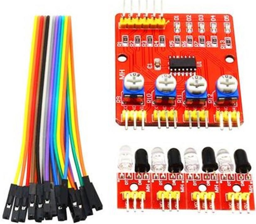 Elektronikport Line Follower Sensor Module 4 Arduino - Hepsiburada Global