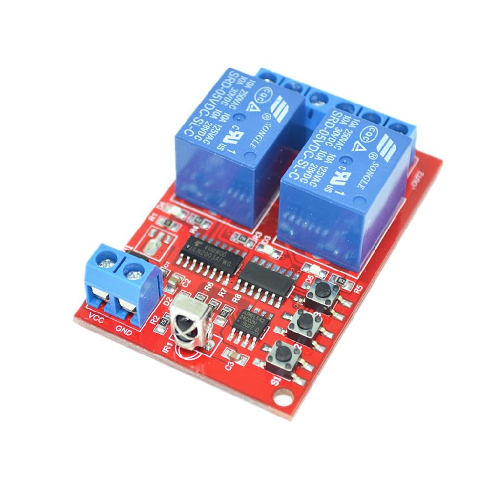 IR Relay Module Board with 3 Key Switch Self-Lock Interlocked 5V 2 ...
