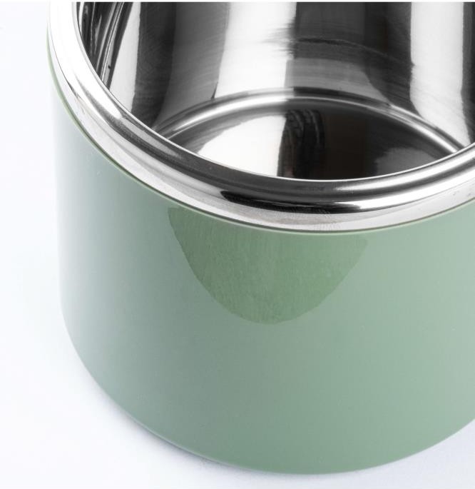 Tantitoni Tedemei Green Stainless Steel 2 Layer Round Food Carrying ...