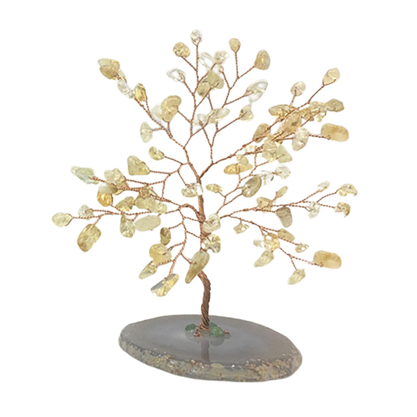 Heal Crystal Money Tree Natural Gemstone Bonsai Tree for Wealth Good ...