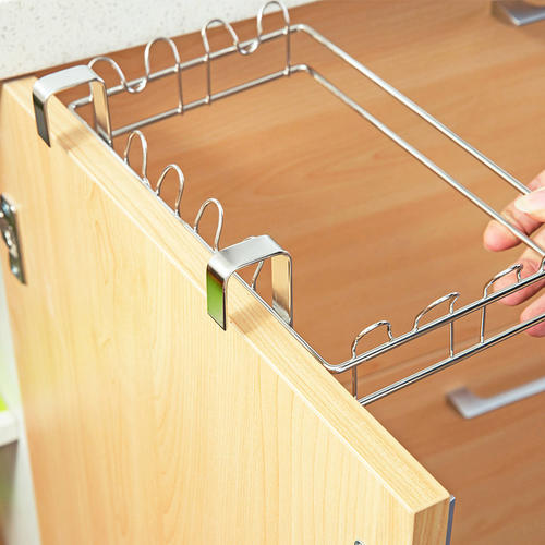 Stainless Steel Kitchen Hanger Cabinet Door Trash Bag Organizer Holders ...