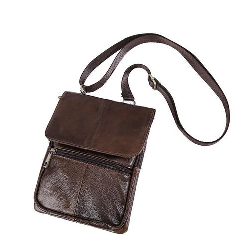 Genuine Leather Men's Messenger Bag Small Shoulder Bag Handbag Men ...