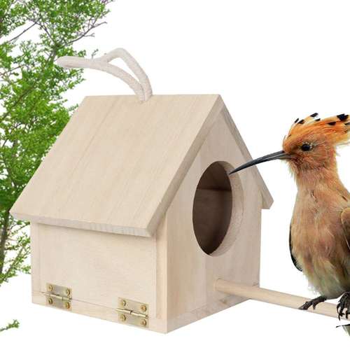 1 Pcs Mini Bird House Nest Wooden Nest House Bird Box Wood Birdhouse ...