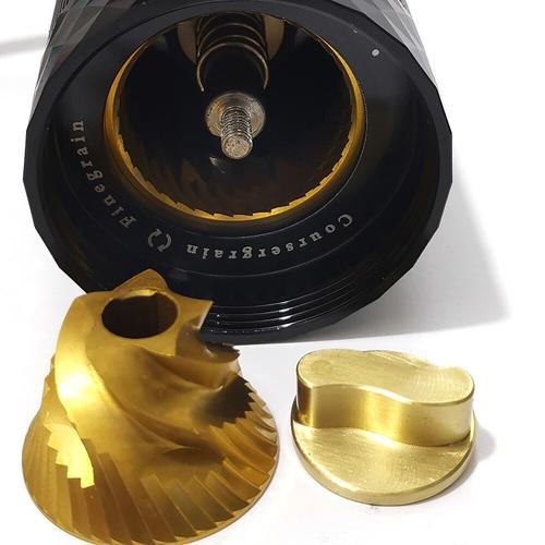Titanium Conical Burr Manual Coffee Grinder , Adjustable Setting ...
