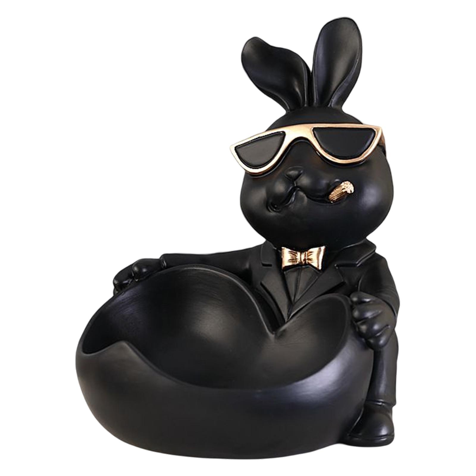 Nordic Rabbit Statue Storage Box Resin Figurine Sculpture Container ...