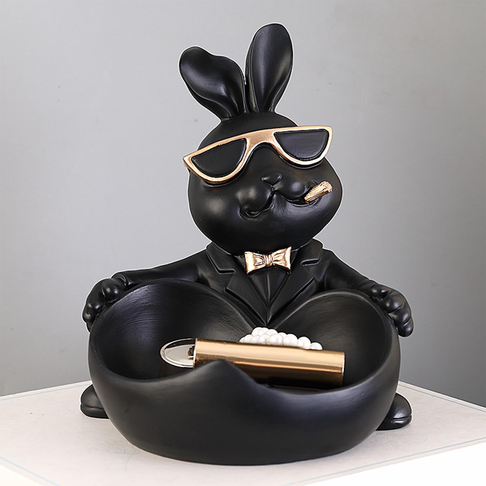 Nordic Rabbit Statue Storage Box Resin Figurine Sculpture Container ...