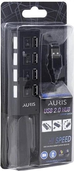 Auris 4 Port USB 2.0 Hub Coupler Multiplexer Switch Fast Multiplexing ...