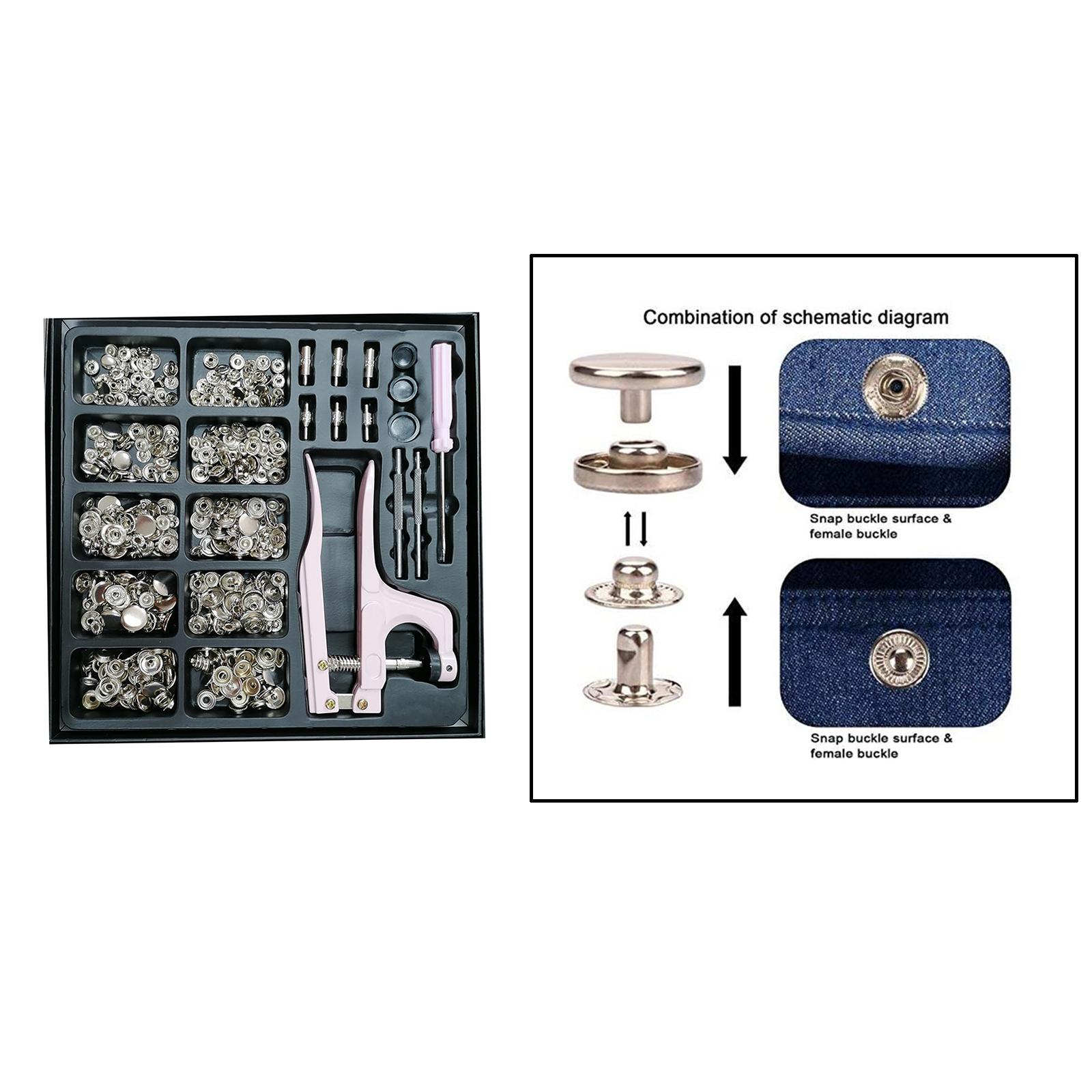 100Pcs Snap Button Copper Buttons w/ Fastener Pliers - Hepsiburada Global