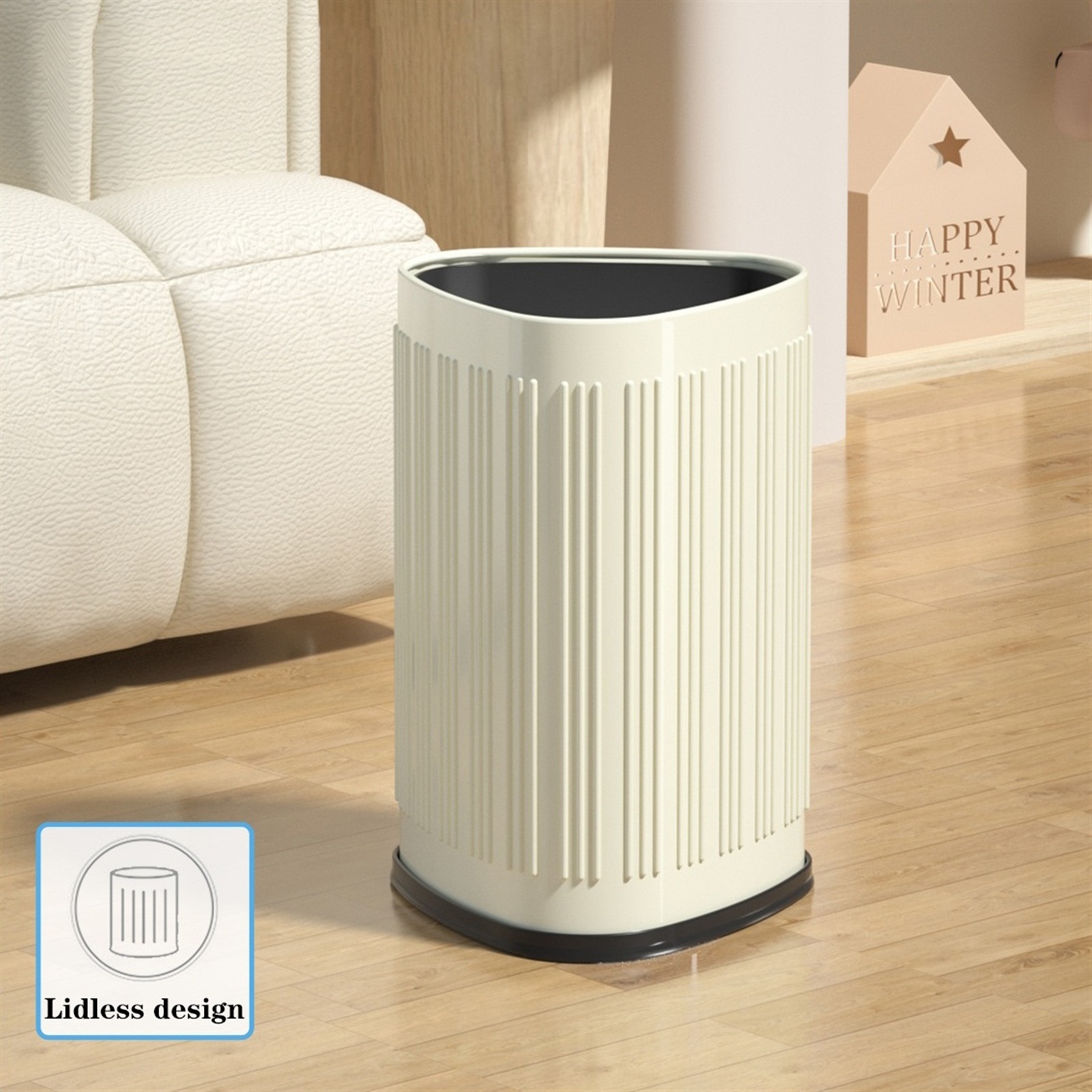 Carbage Can Silicone Car Cup Holder Trash Can With Lid - Mini, Silent ...