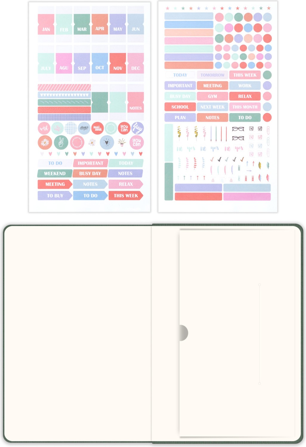 Matt Notebook 2024 2025 A5 Linen Academic Agenda 15 x 21 cm 17 Months ...