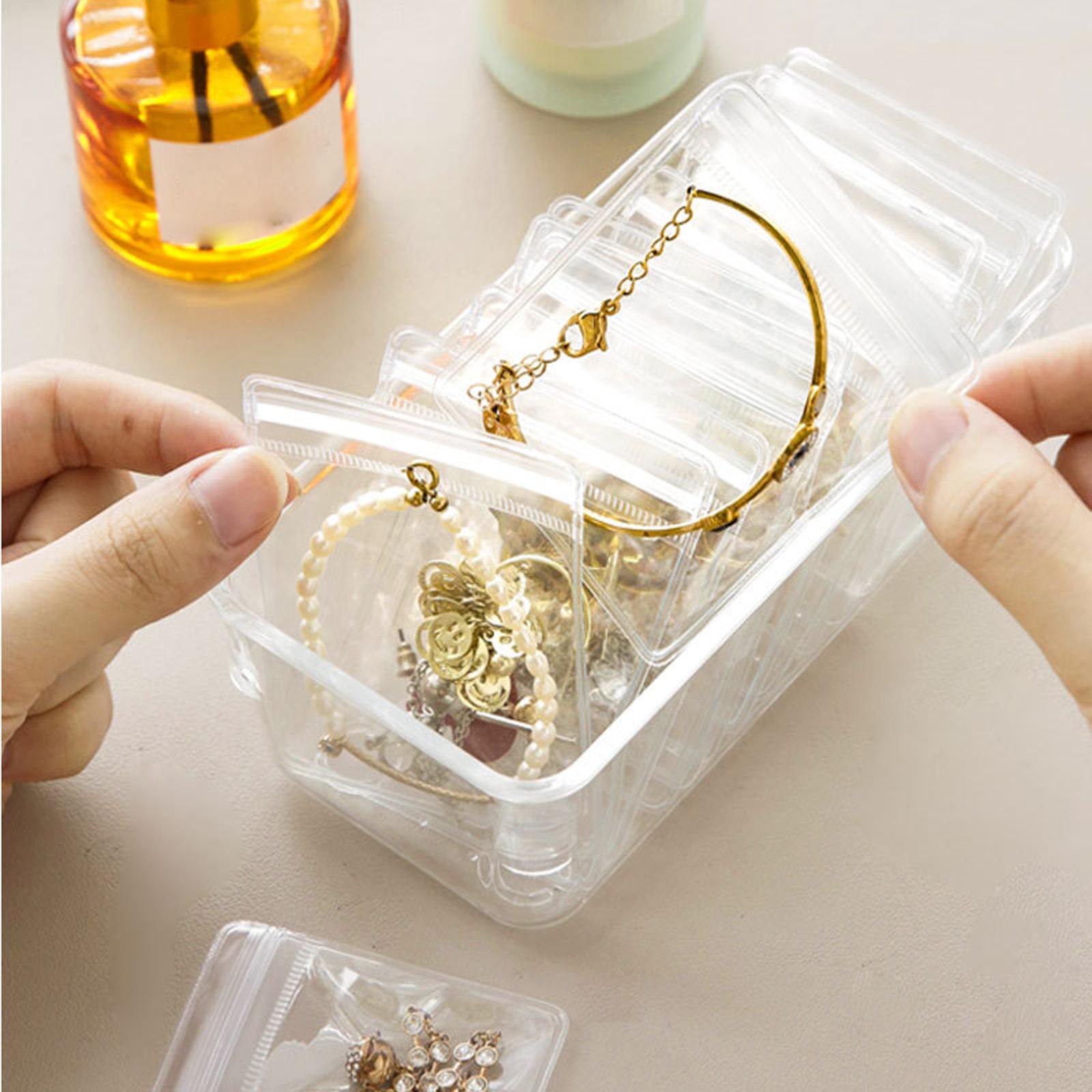 Jewelry Storage Bag Box Anti Tarnish Transparent Dustproof for Earring ...