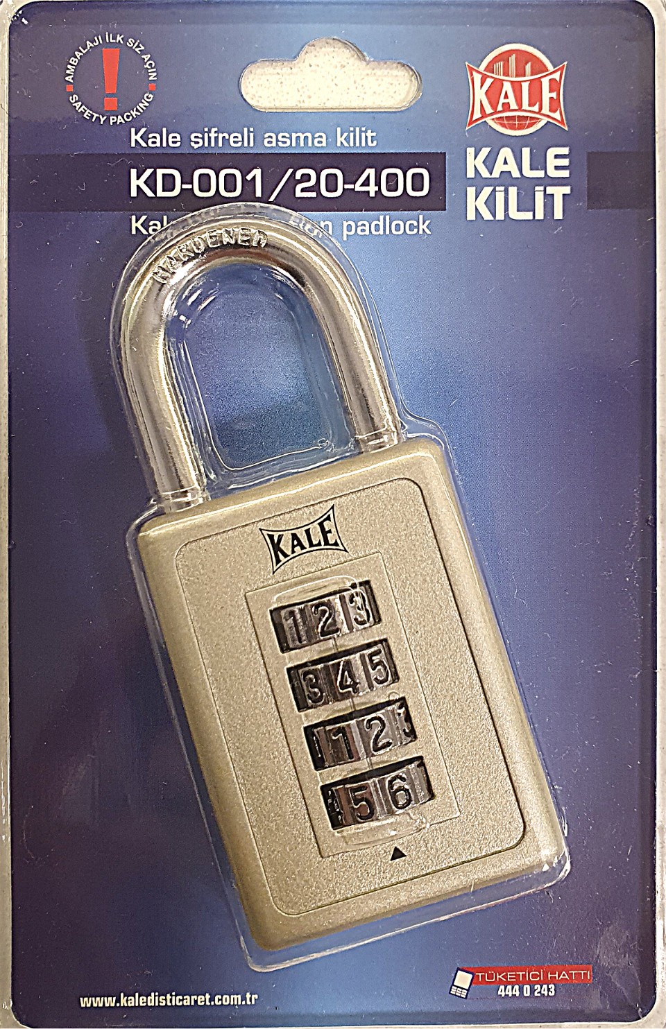 Kale Kilit Kale Combination Padlock 4-Digit Encryption-Grey ...