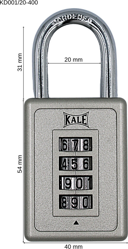 Kale Kilit Kale Combination Padlock 4-Digit Encryption-Grey ...