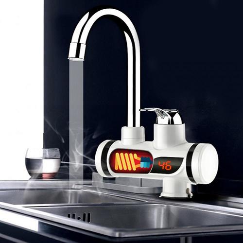 1pc Stainless Steel Digital Display Hot And Cold Water Tap Mixer Water ...