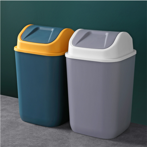 PP Trash Can, With Lid, Shaking Lid, Large Capacity For Toilet Garbage ...