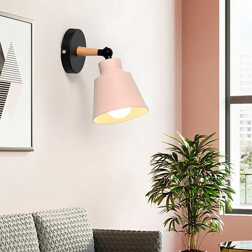 Simple Bedroom Wall Lamp American Wrought Iron Macarons Dining Room Bar ...