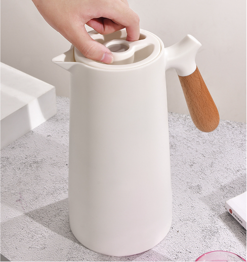Insulation Pots With Wooden Handle Large Capacity Vacuum Glass Jug ...